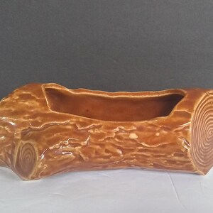 Vintage Log Ceramic Planter Pottery Planter for Succulents Indoor ...