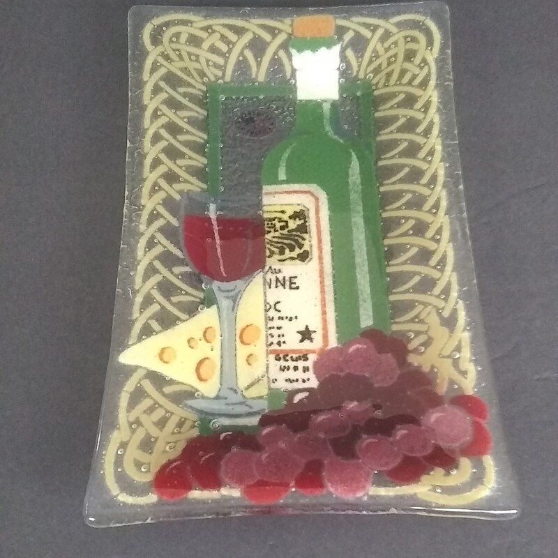 Fused Glass Wine Bottle - Etsy