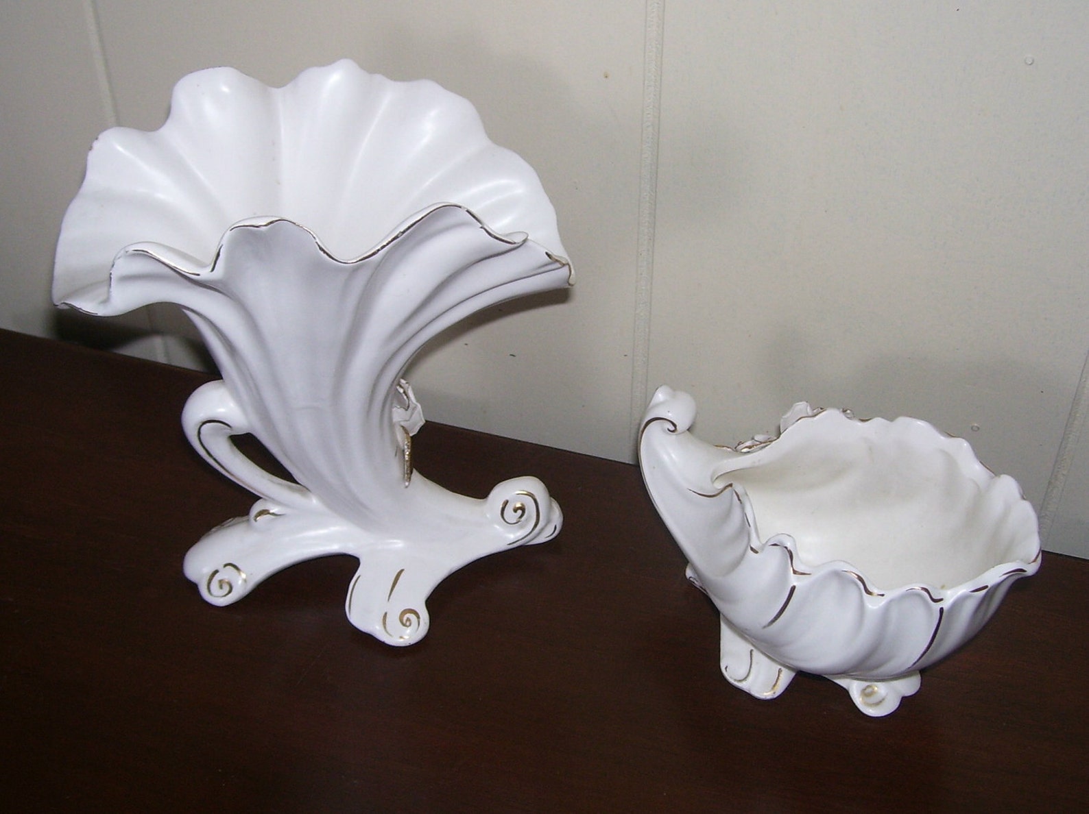 Vintage Vase Set Napco Vase Alaskan Rose Vase Japan White With - Etsy