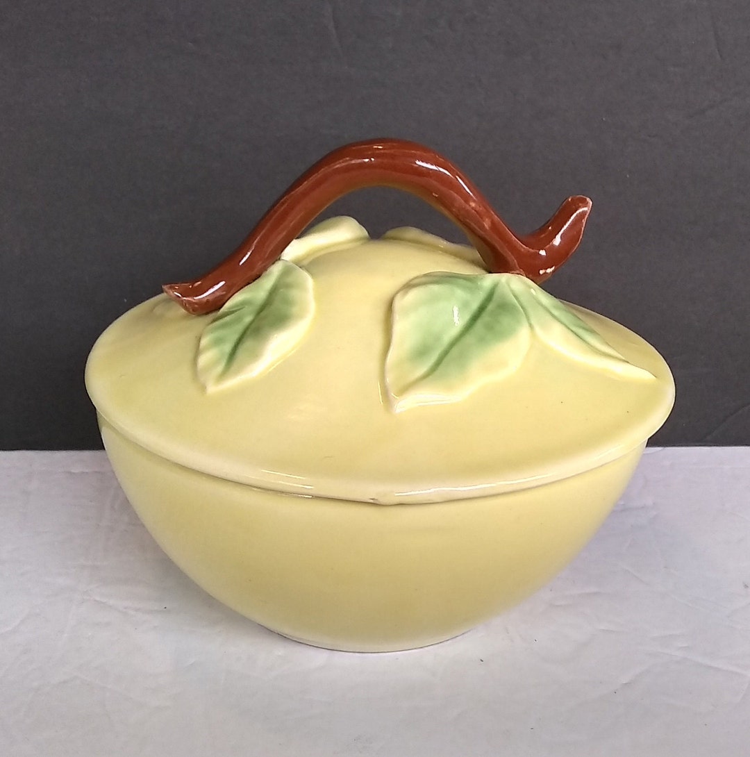 Vintage California Pottery Belmar USA Pottery Pear Bowl With Lid #320 ...