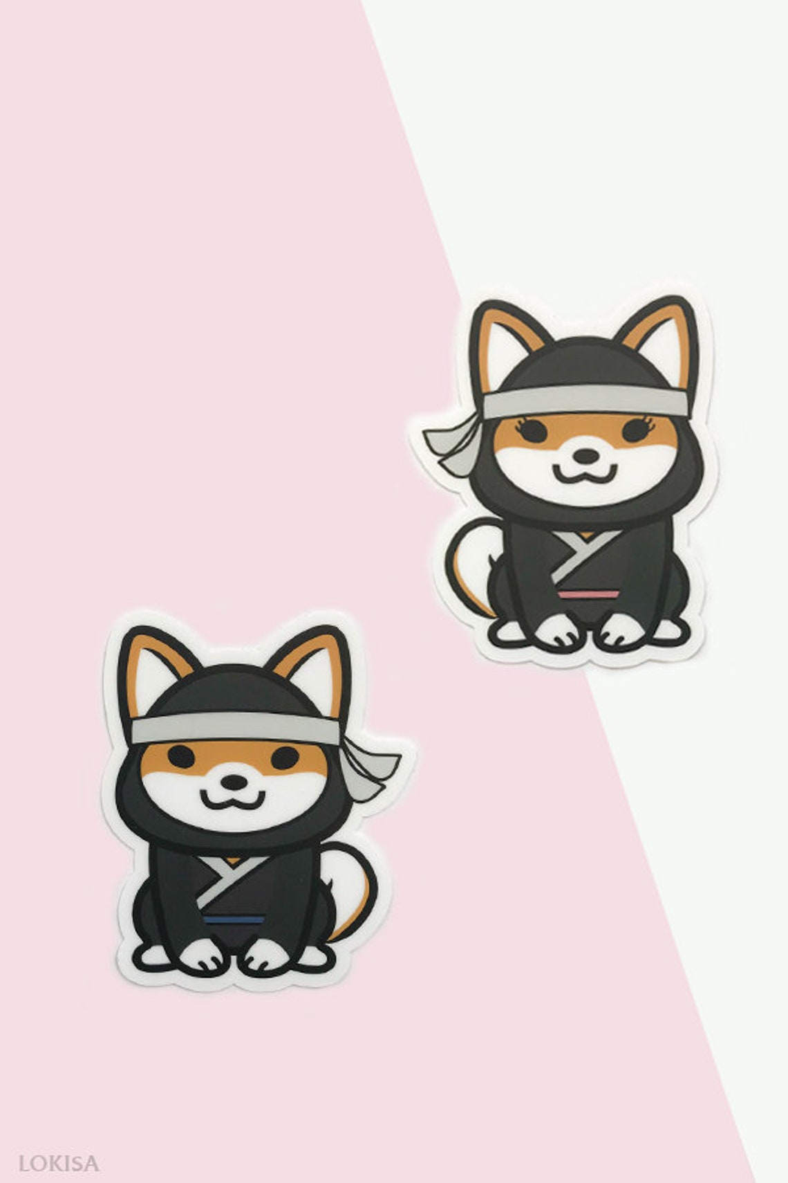 Japanese Ninja Shiba Inu Sticker Vinyl Sticker Laptop - Etsy