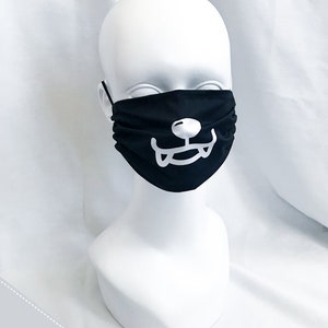 Wolf Dog Face Mask With Fangs, more Colors MADE IN USA, Reusable - Etsy