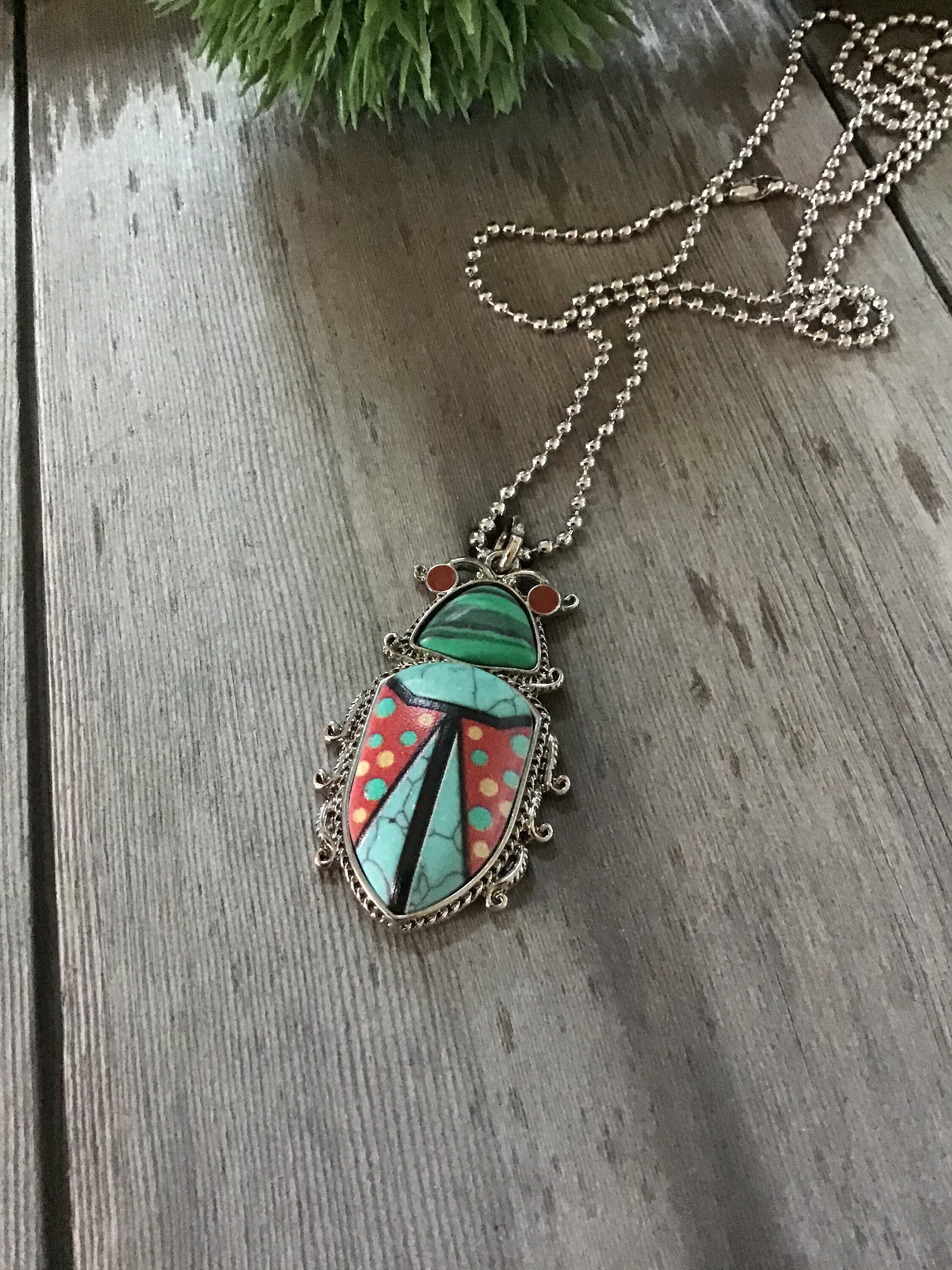 Beetle Bug Necklace Colorful Jewelry Colorful Bug Trendy | Etsy