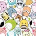 Squishmallow Seamless Pattern File Design - Colorful Mash up ...