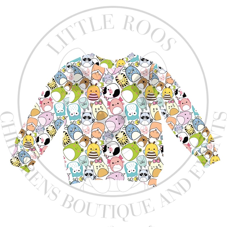Squishmallow Seamless Pattern File Design - Colorful Mash up ...