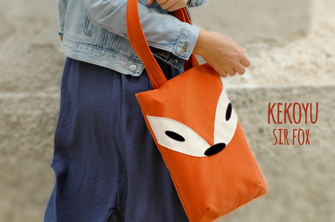 Fox Tote Bag Handcrafted With Unique Fox Design, Ideal for Tablets ...