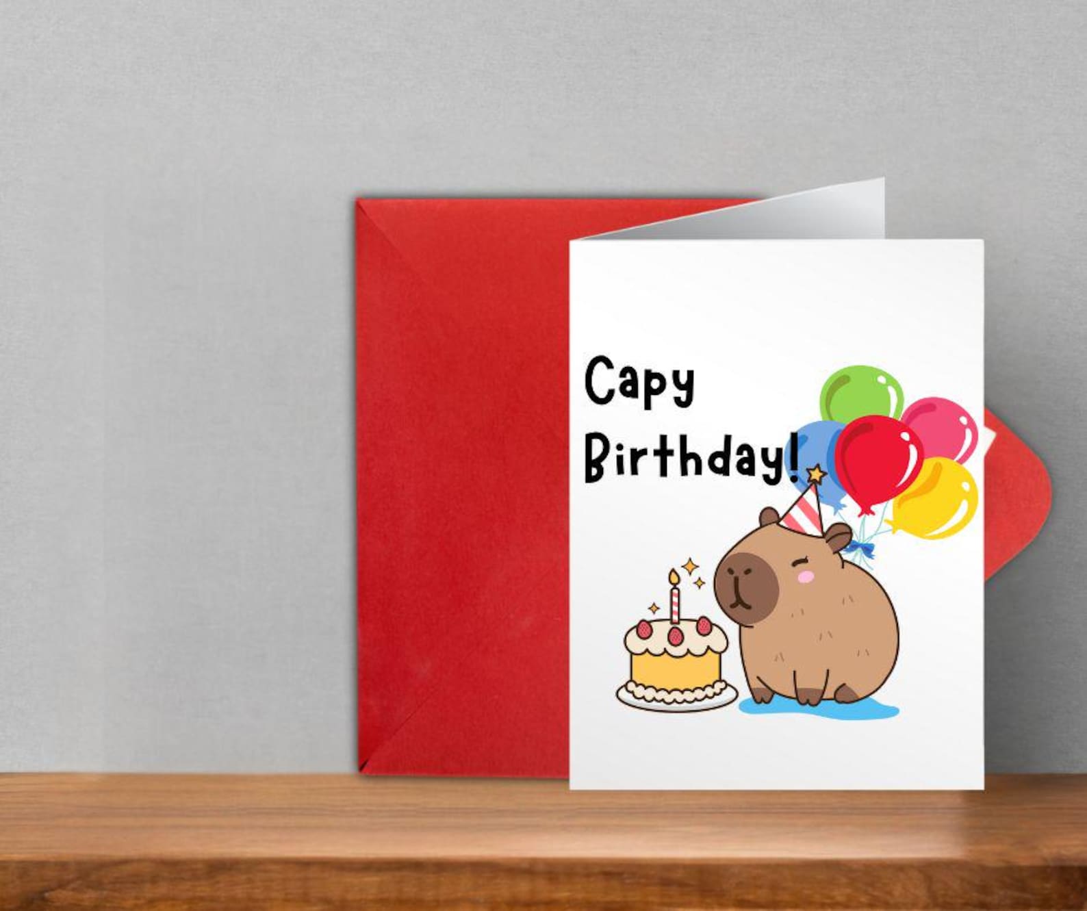 Capybara Capy Birthday Image Download PNG - Etsy