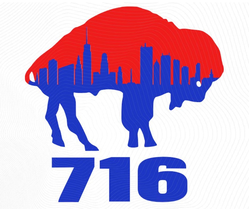 716 2 Tone Buffalo City Image PNG - Buffalo Football Instant Download ...