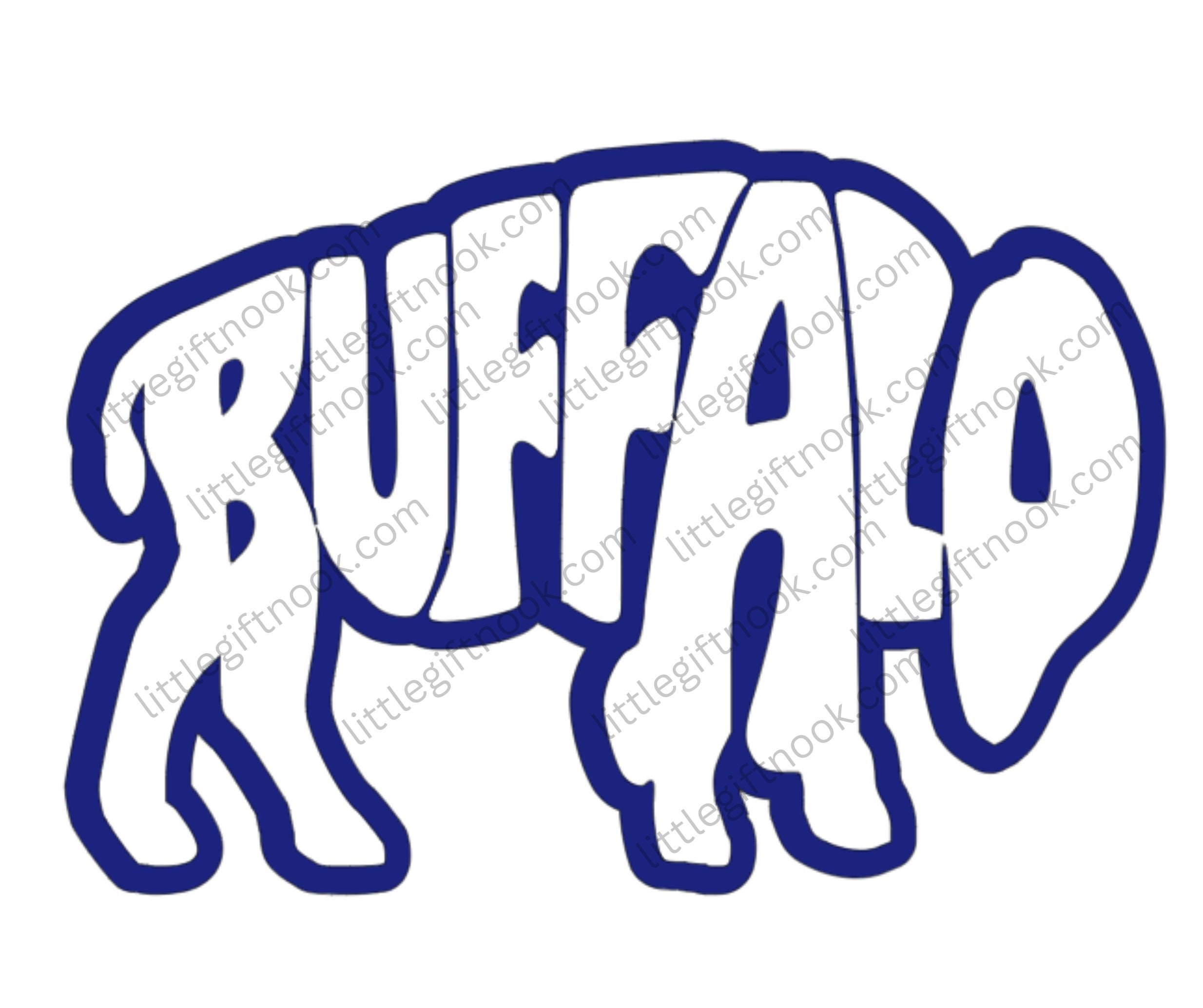 Buffalo Blue White Buffalo Shape Letters Image PNG - Etsy