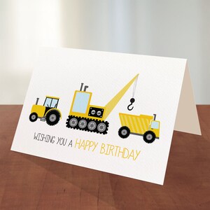 Birthday Card Boy, Happy Birthday Card, Construction Birthday Card ...