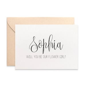 Personalised Flower Girl Card, Flower Girl Proposal, Custom Wedding ...