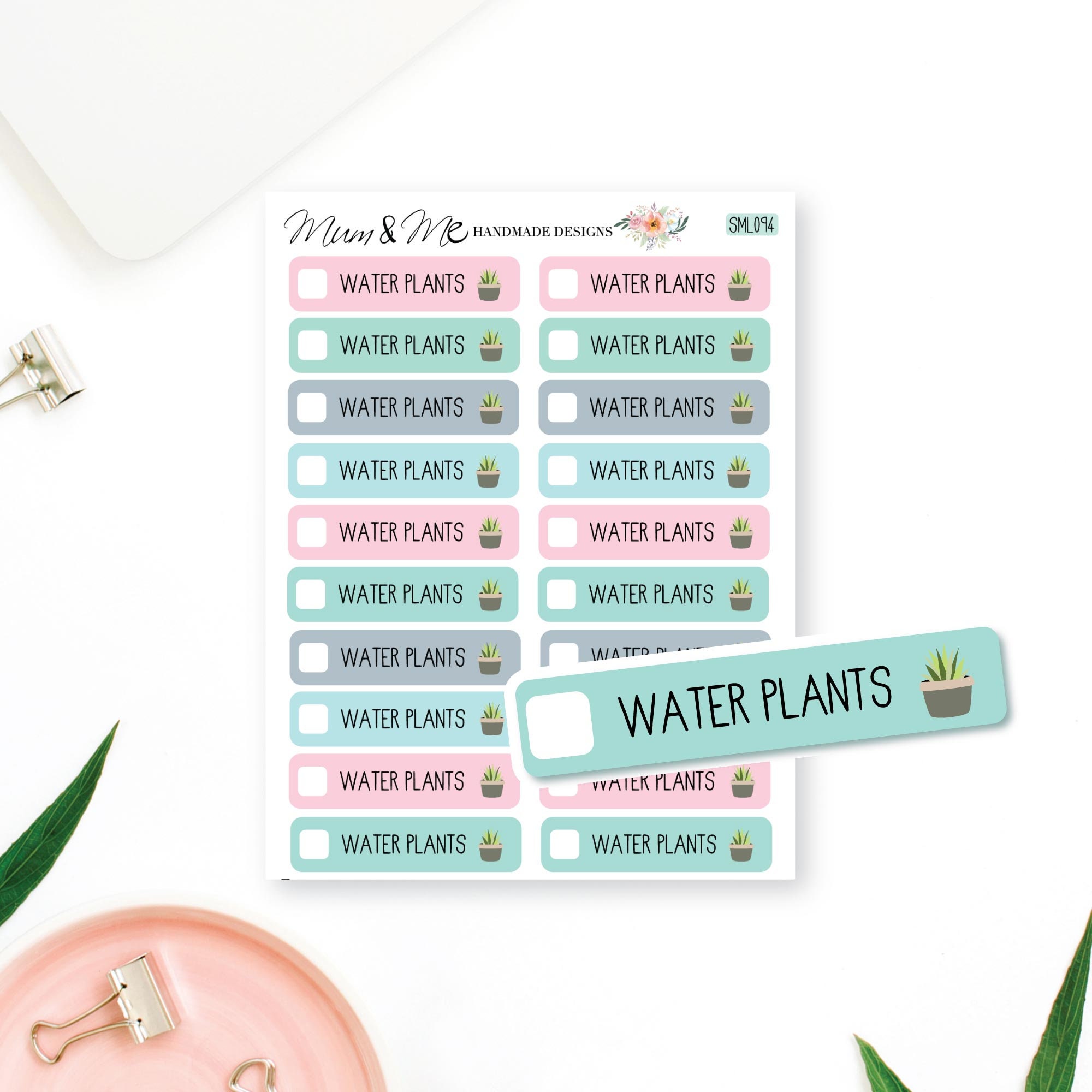 Water Plants Checklist Planner Stickers Water Plants - Etsy Australia