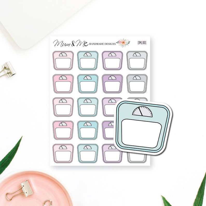 Scales Planner Stickers Weight Loss Stickers Weight Tracker - Etsy