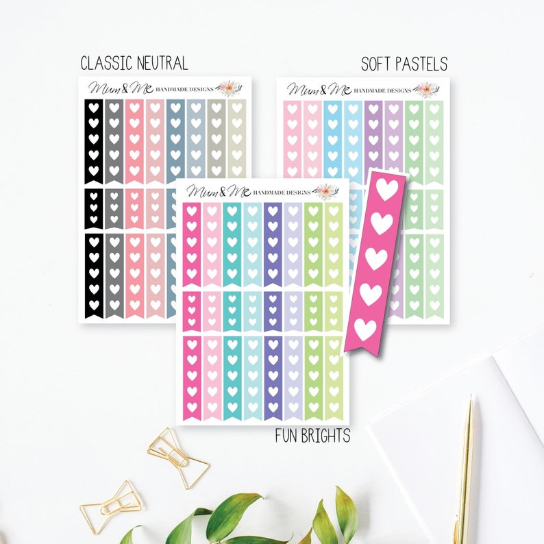 Heart Checklist Planner Stickers Mini Heart Checklist | Etsy