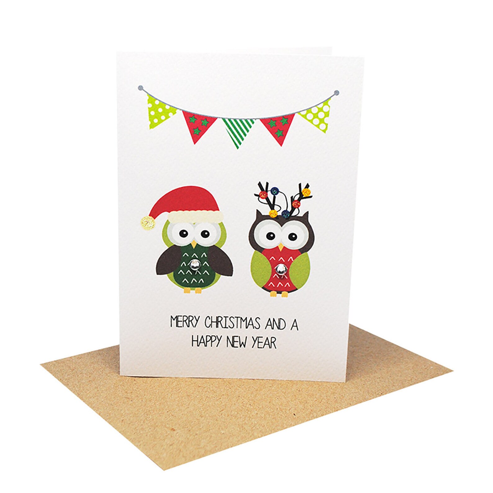 Christmas Card, Christmas Owls Card, Merry Christmas Card, Happy New ...