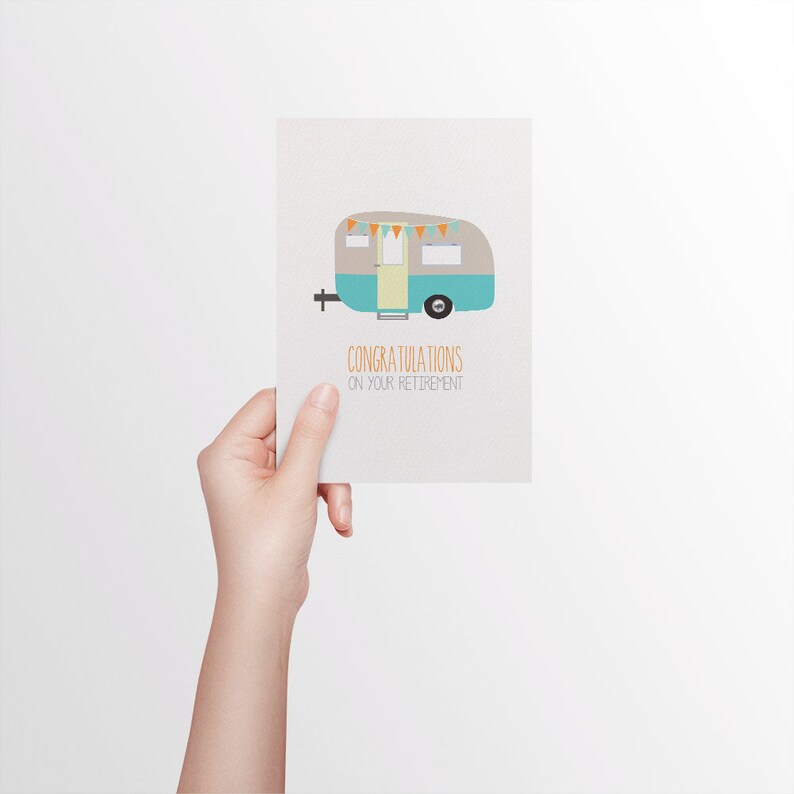 Retirement Card Work Retirement Cards Caravan Camper - Etsy Australia