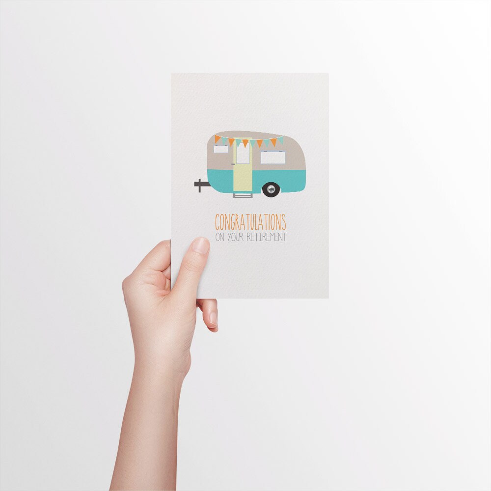 Retirement Card Work Retirement Cards Caravan Camper | Etsy Australia
