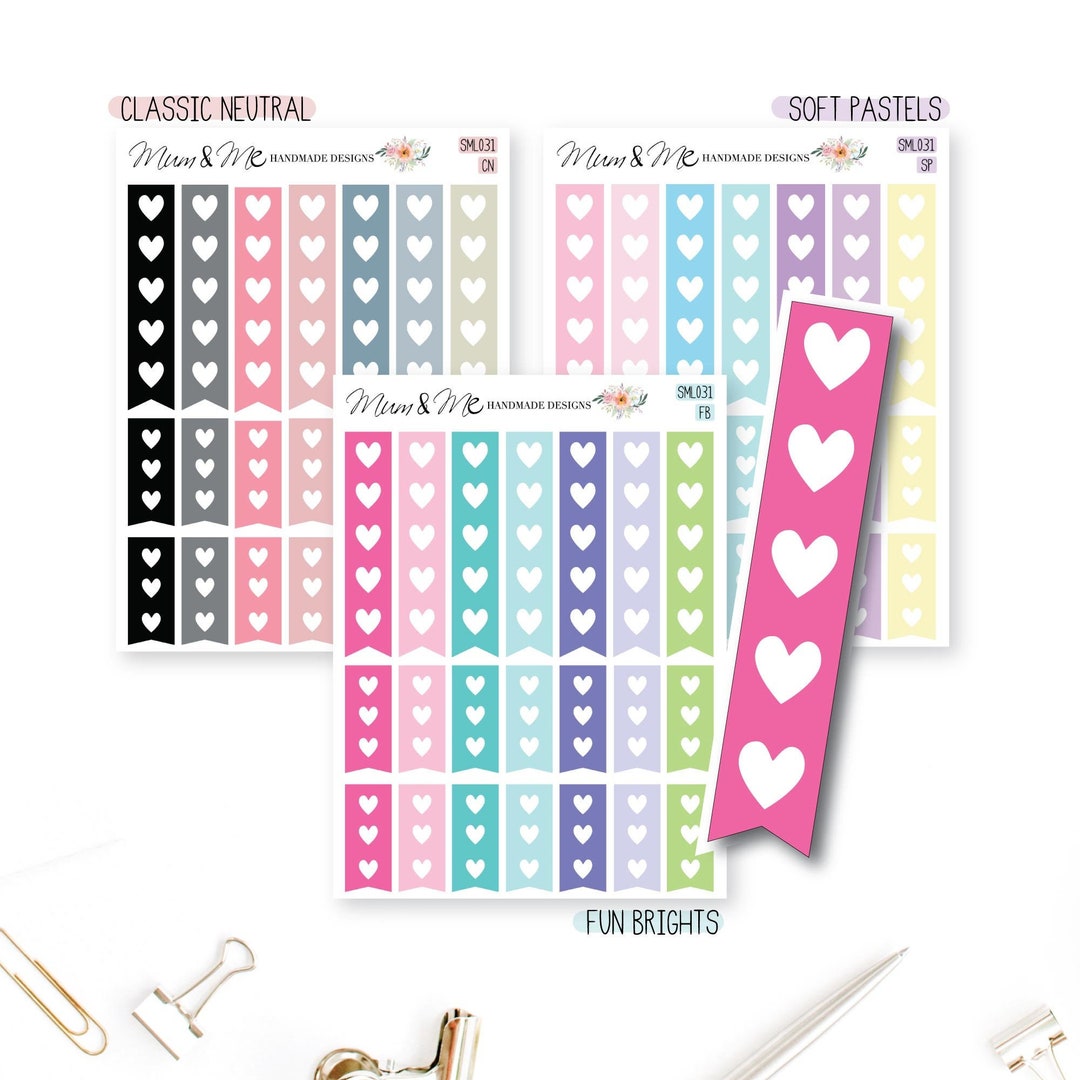 Heart Checklist Planner Stickers Mini Heart Checklist - Etsy Australia