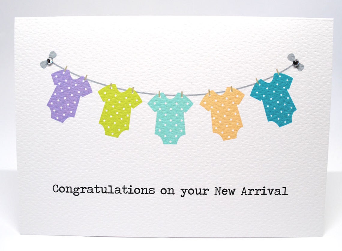 Unisex New Baby Card Congratulations on Your New Arrival - Etsy