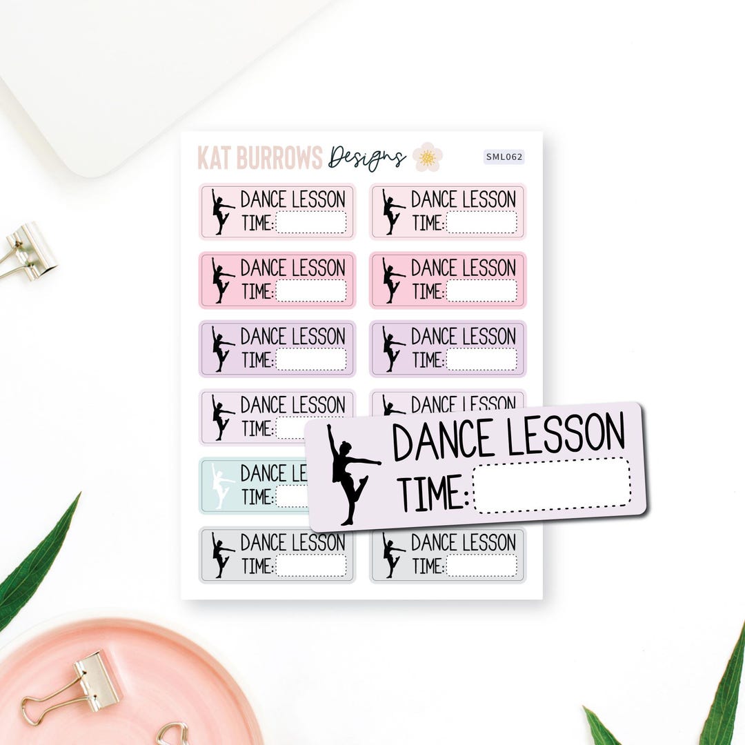 Dance Lesson Planner Stickers, Dance Stickers, Dance Lesson Stickers ...