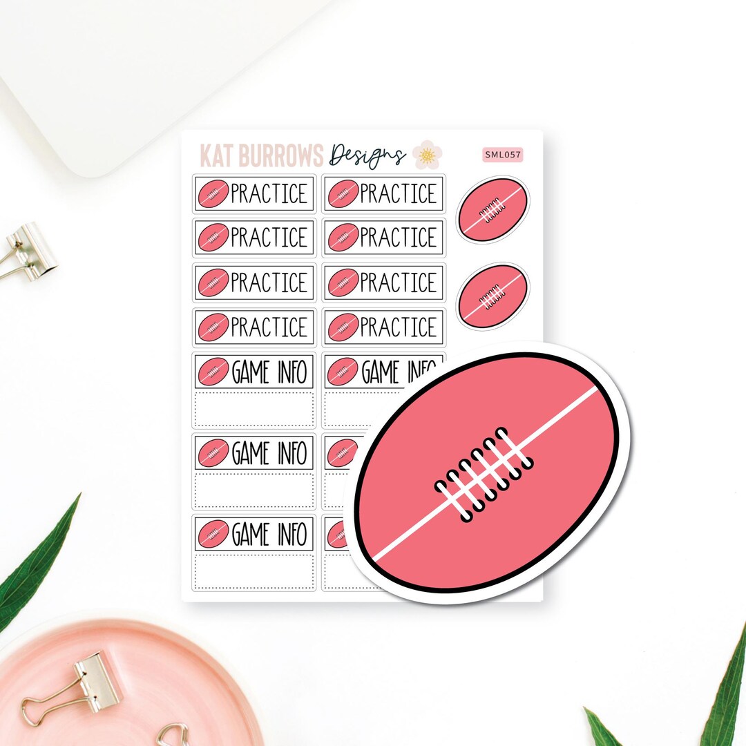 AFL Planner Stickers, Football Stickers, AFL Practice Stickers ...