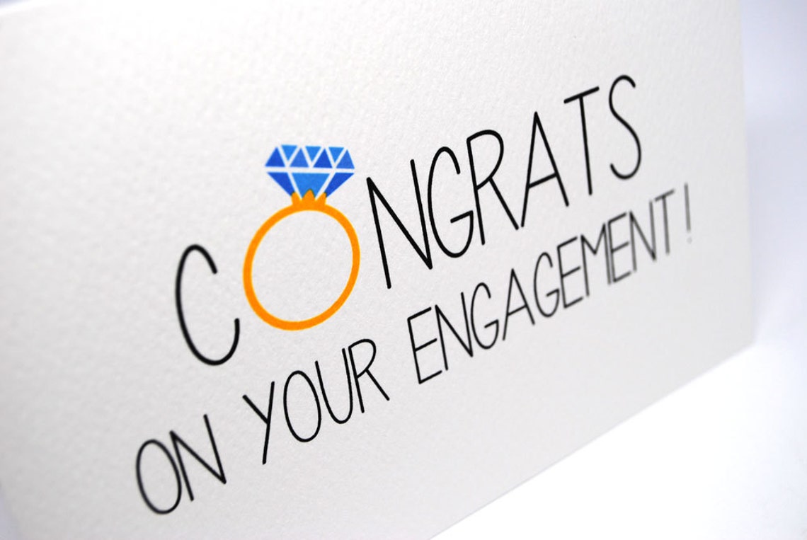 Card for Engagement Couple Congratulations on Your Engagement | Etsy