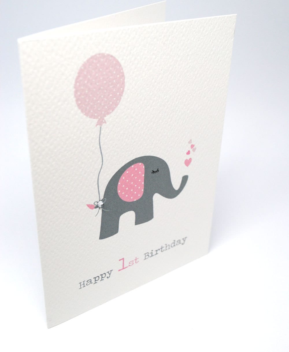 First Birthday Girl Card 1st Birthday Card Girl Happy 1st - Etsy Australia