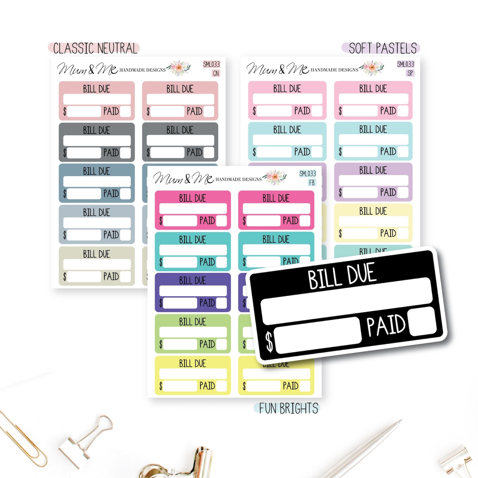 Bill Due Planner Stickers Bill Stickers Bill Due Stickers | Etsy Australia