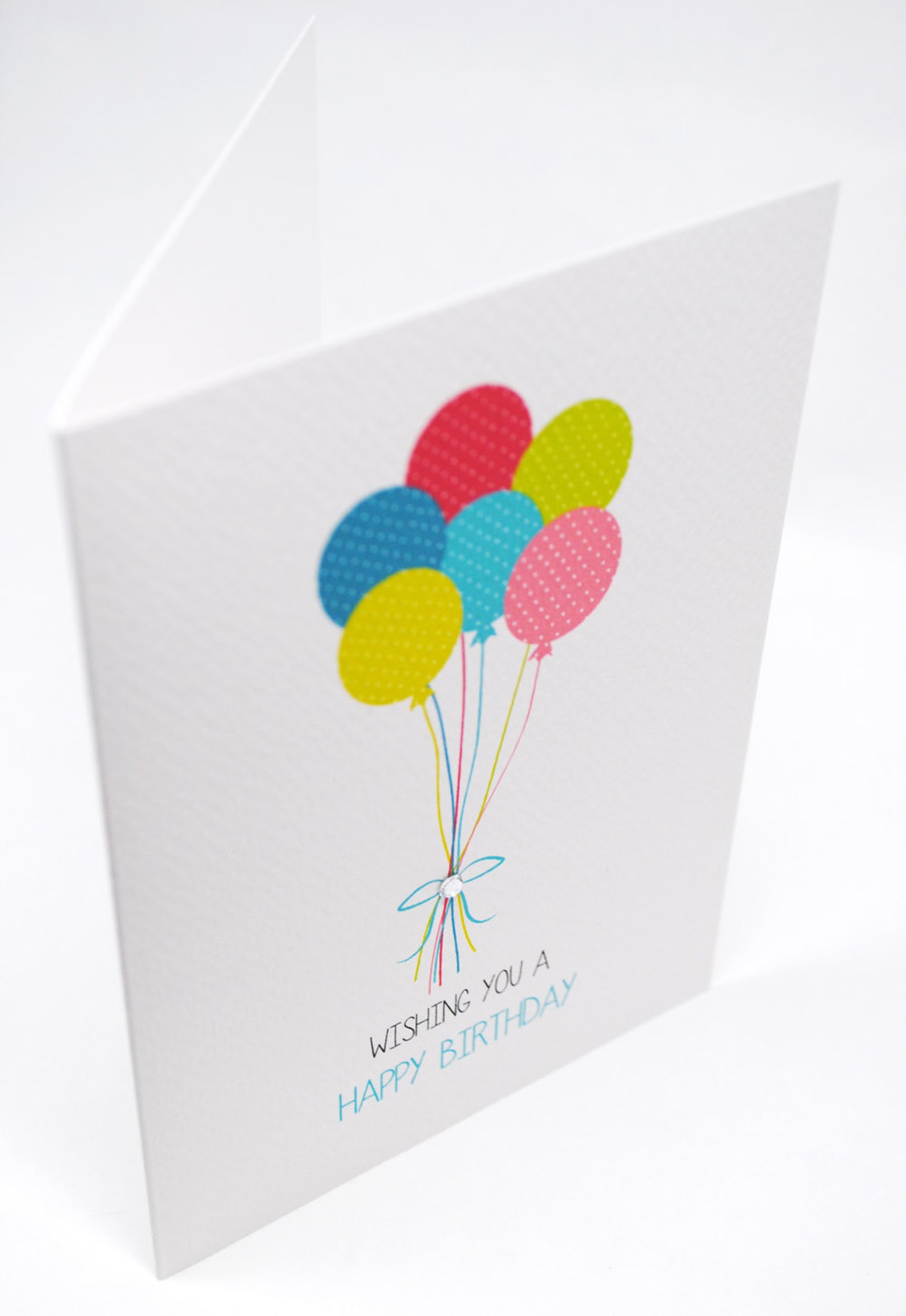 Birthday Card Girl, Bright Birthday Balloons, Wishing You a Happy ...