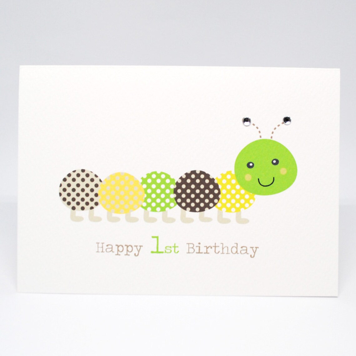 1st Birthday Card Boy Caterpillar Card Cards for Boys First - Etsy
