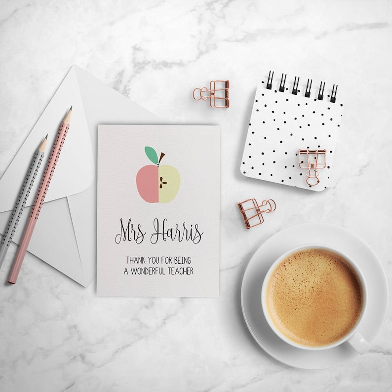 Personalised Teacher Card Custom Card for Teacher Teacher | Etsy