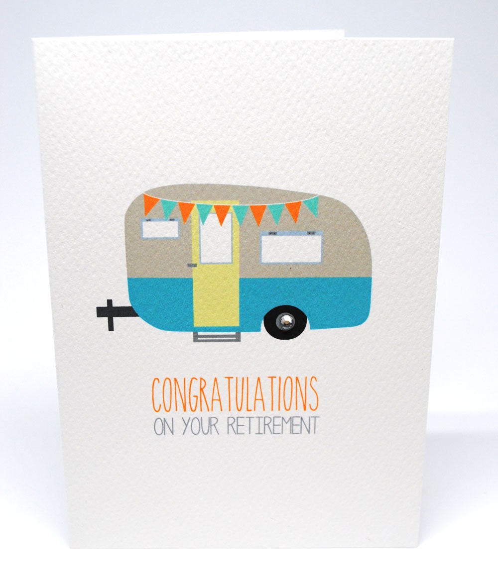 Retirement Card Work Retirement Cards Caravan Camper | Etsy Australia