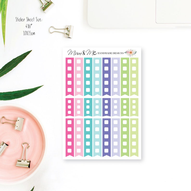 Square Checklist Planner Stickers Mini Square Checklist | Etsy