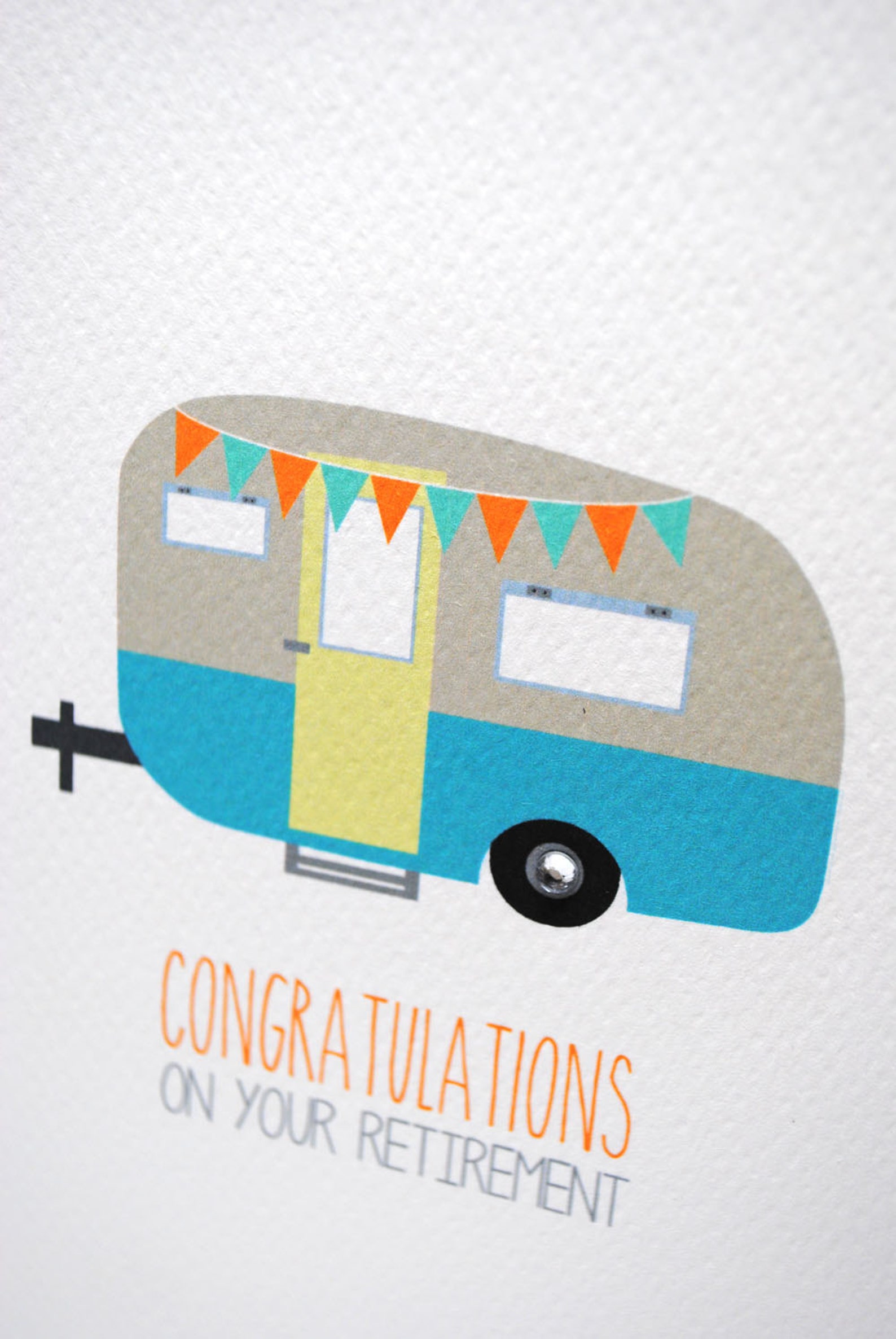 Retirement Card, Work Retirement Cards, Caravan Camper Retirement With ...