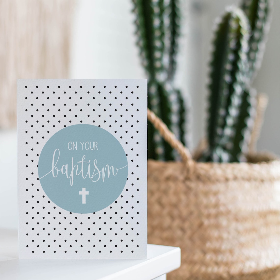 Boys Baptism Card, Blue Baptism Card, Cross Card, Baptism Card for Boy ...