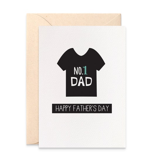 Father's Day Card No. 1 Dad Card Tshirt Card With No. 1 | Etsy