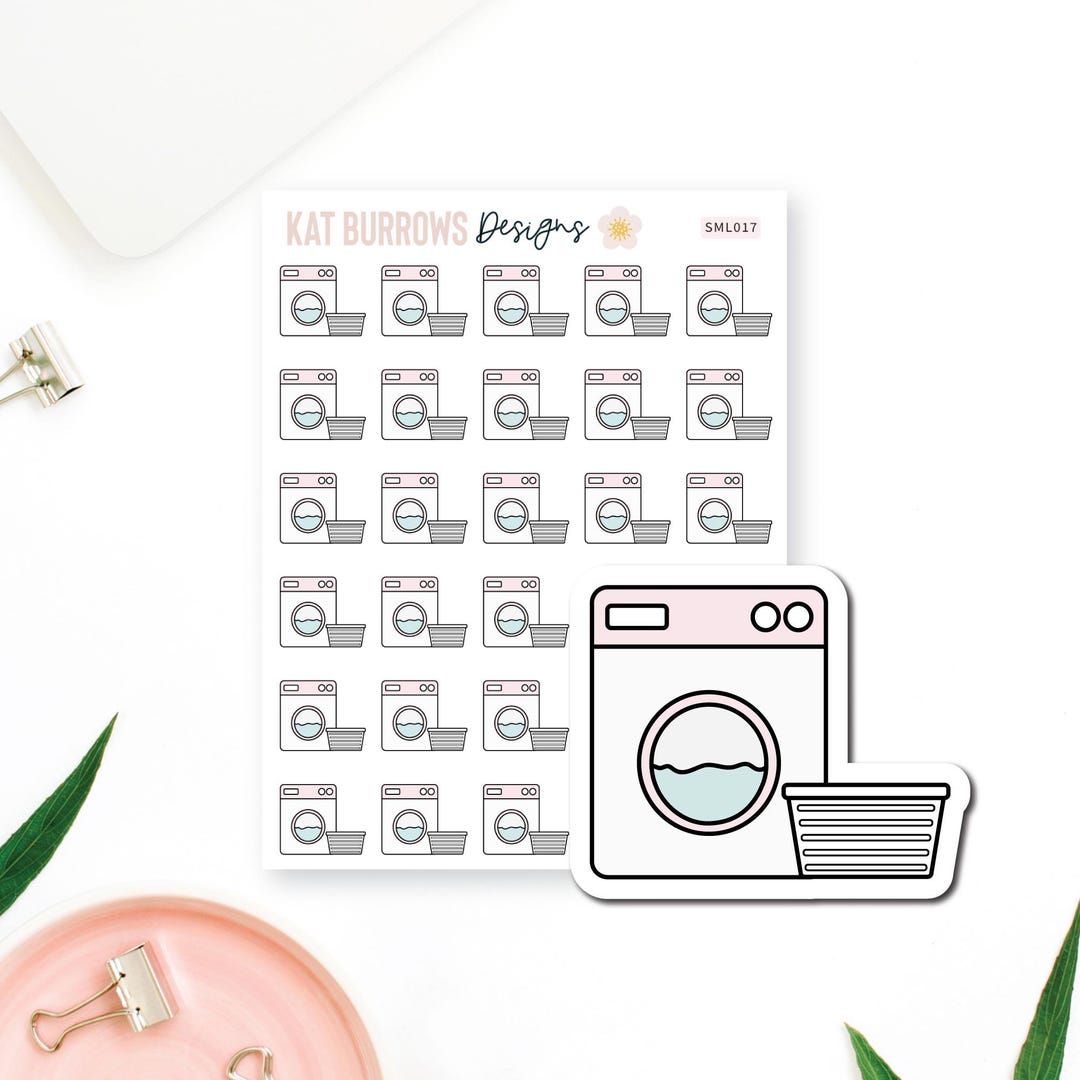 Washing Machine Stickers, Washing Clothes Stickers and Chore Planner ...