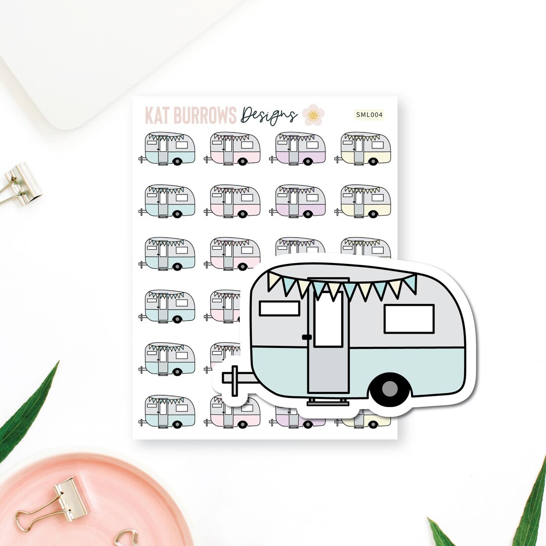 Caravan Camper Planner Stickers, Caravan Stickers, Travel Stickers ...