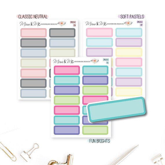 Quarter Boxes Planner Stickers Quarter Boxes Stickers | Etsy Australia