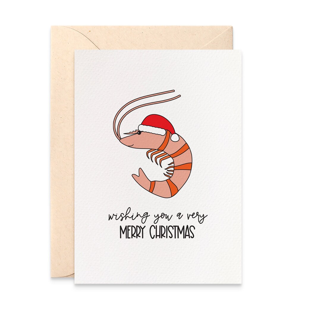Australian Prawn Christmas Card, Australian Christmas Card, Prawn Card ...
