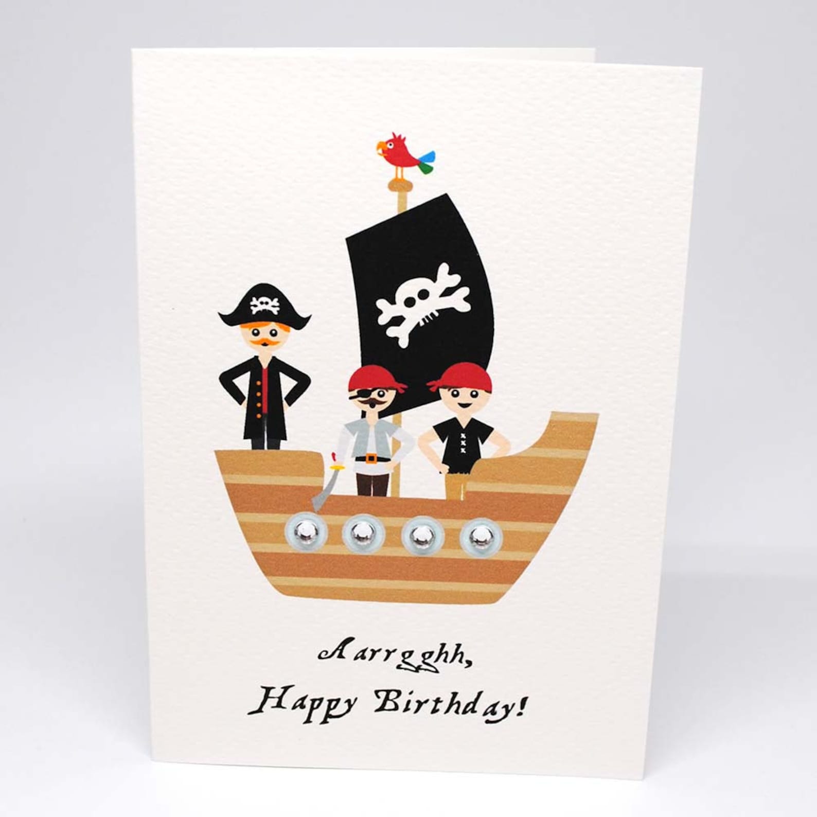 Birthday Card for Boys, Pirates on a Pirate Ship, Pirates Card, Pirate ...