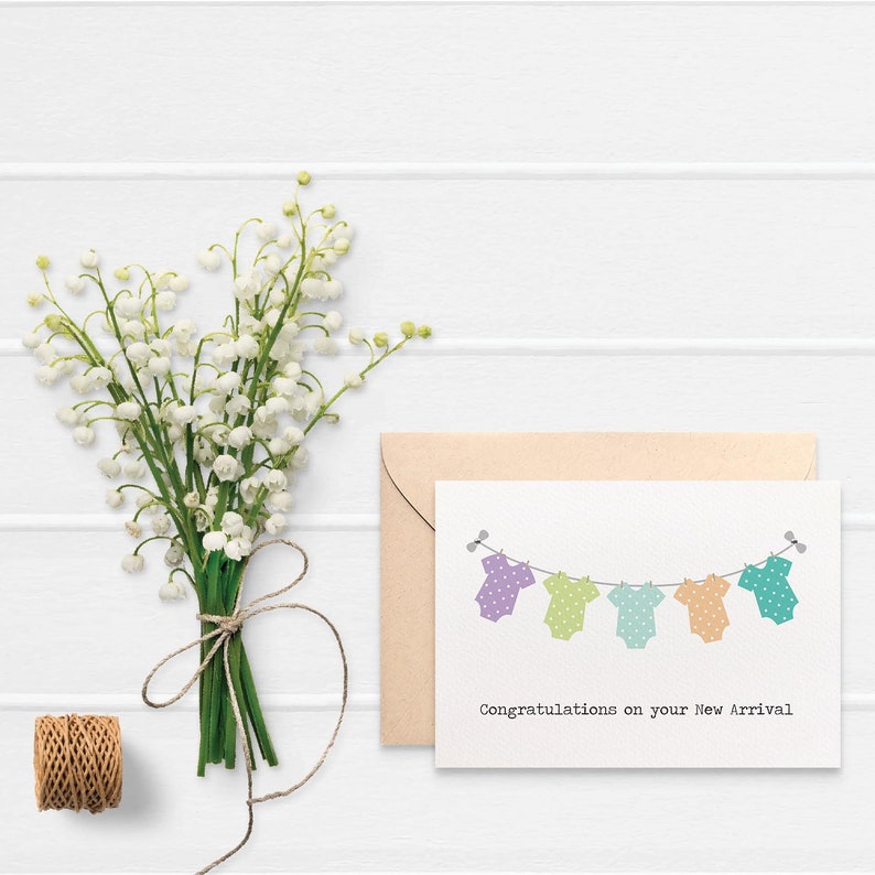 Unisex New Baby Card Congratulations on Your New Arrival - Etsy