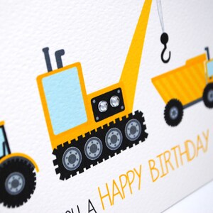 Birthday Card Boy, Happy Birthday Card, Construction Birthday Card ...