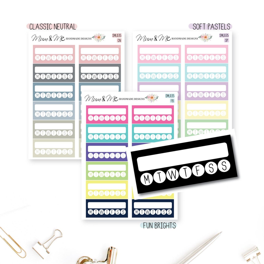 Habit Tracker Planner Stickers Habit Tracker Stickers Habit - Etsy