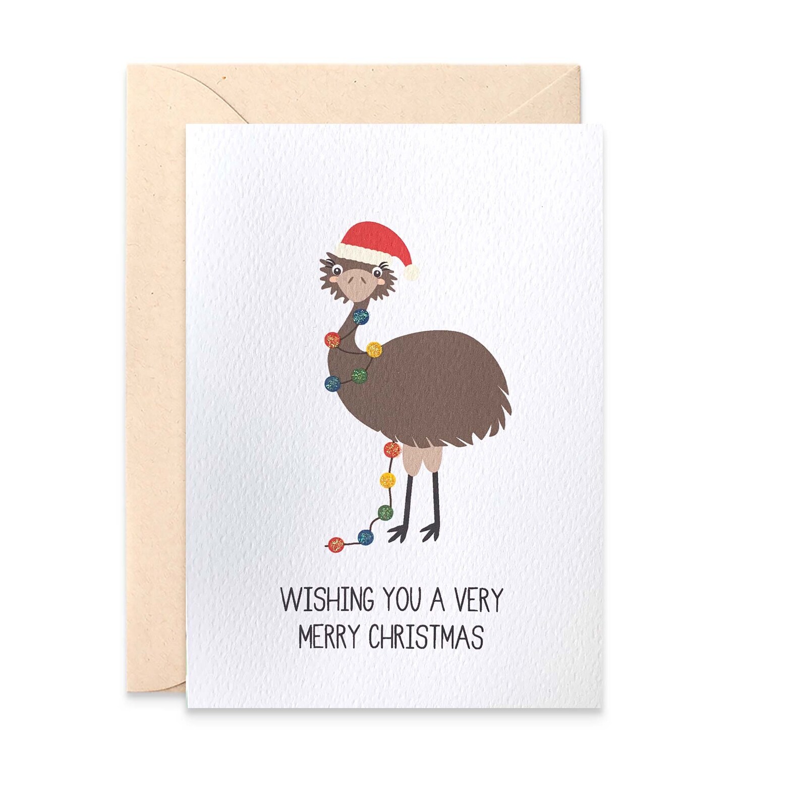 Emu Christmas Card Australia Australian Christmas Card Emu - Etsy Australia