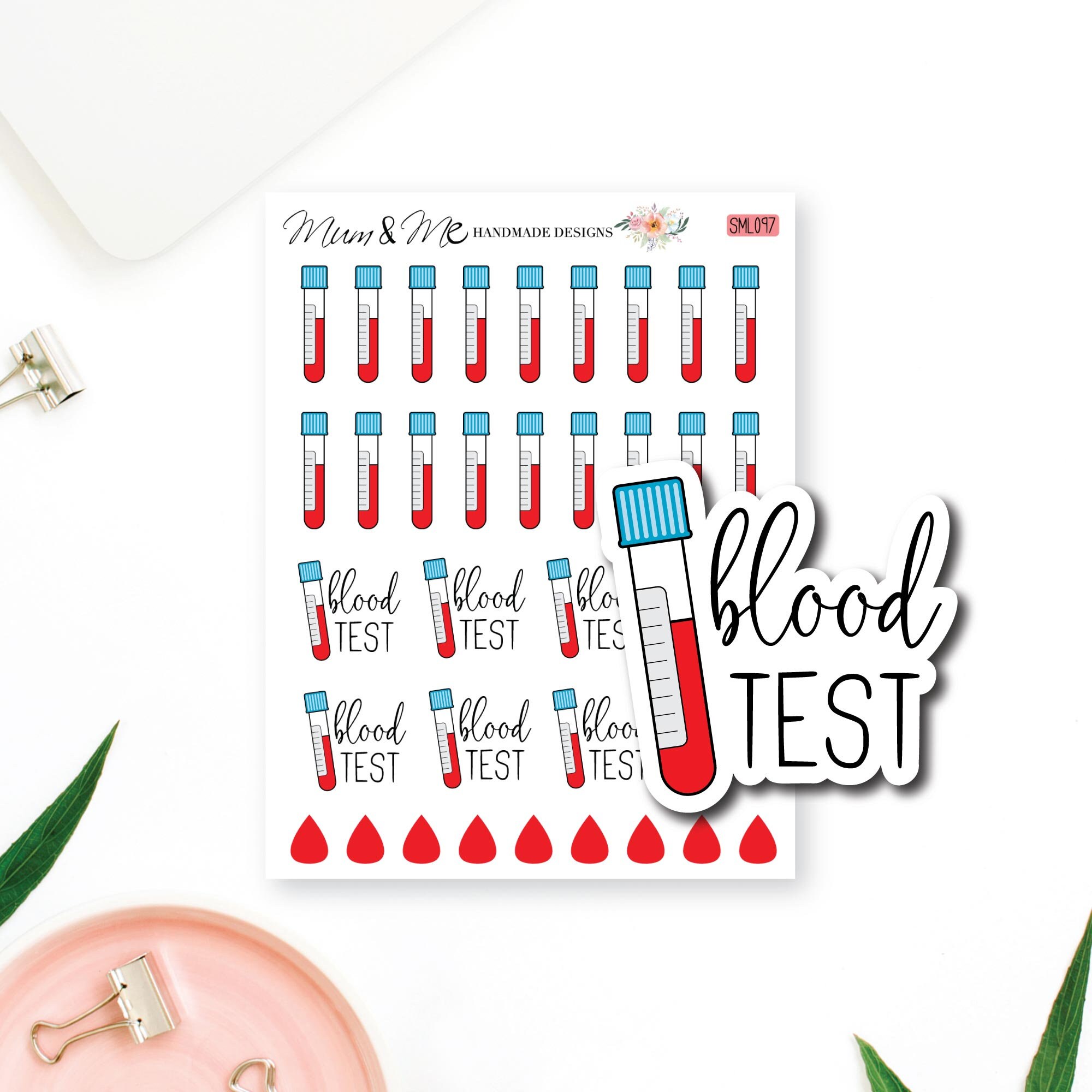 Blood Test Planner Stickers Blood Appointment Stickers Erin - Etsy ...