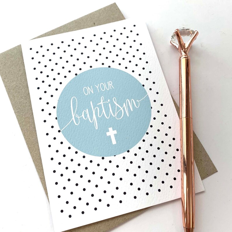 Boys Baptism Card Blue Baptism Card Cross Card Baptism Card - Etsy