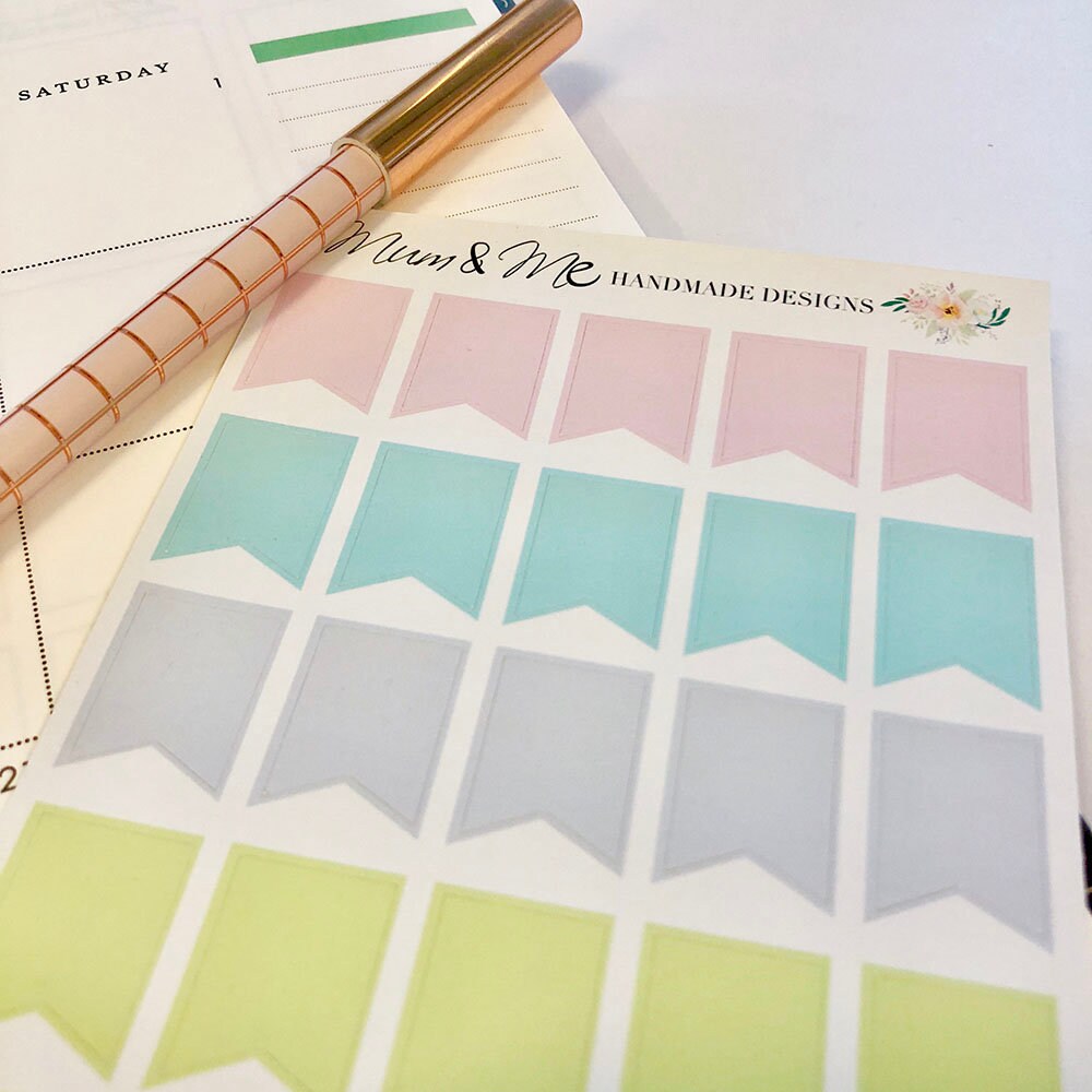 Flags Planner Stickers Flag Stickers Functional Planner | Etsy