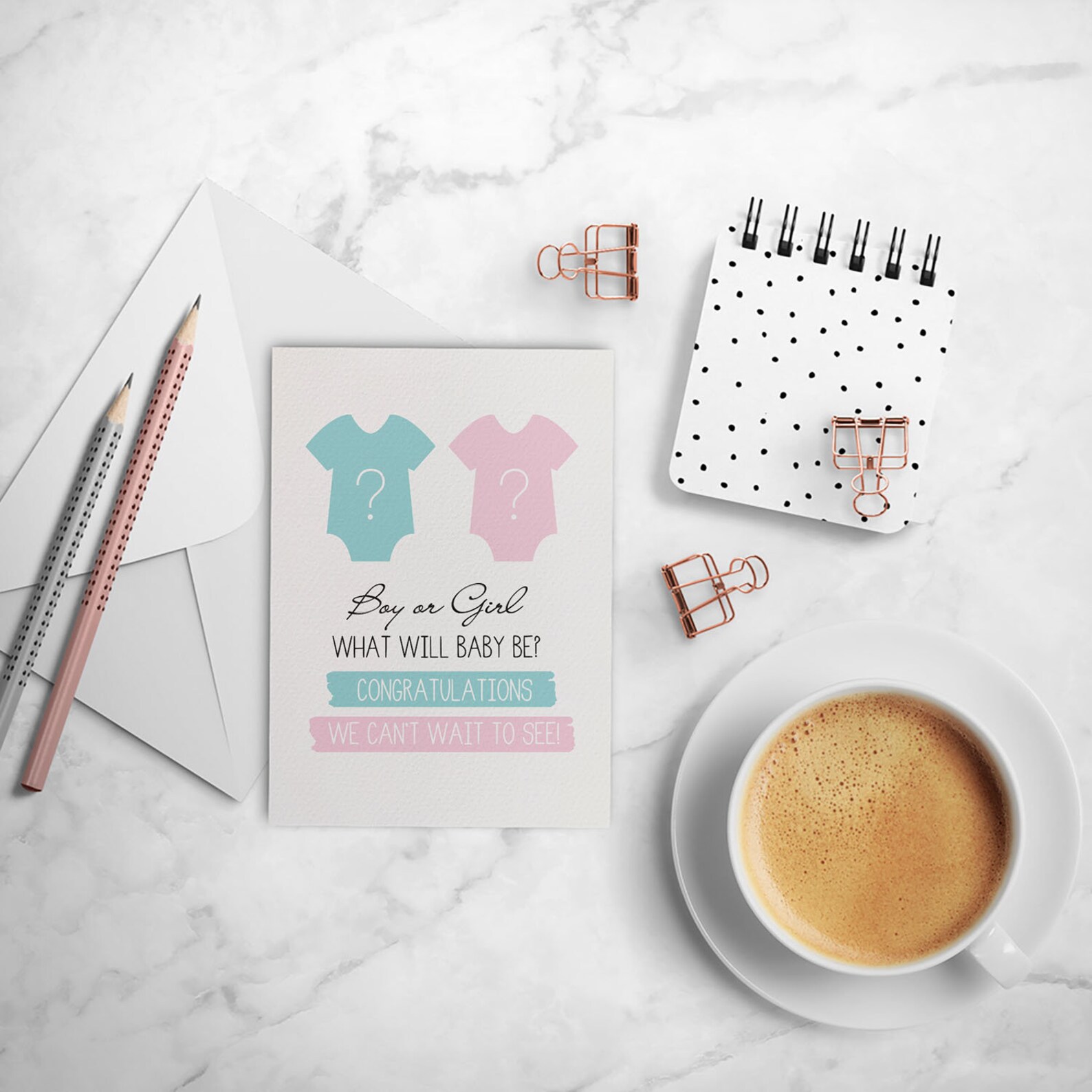 Gender Reveal Card Neutral Baby Card Baby Gender Card Blue | Etsy Australia