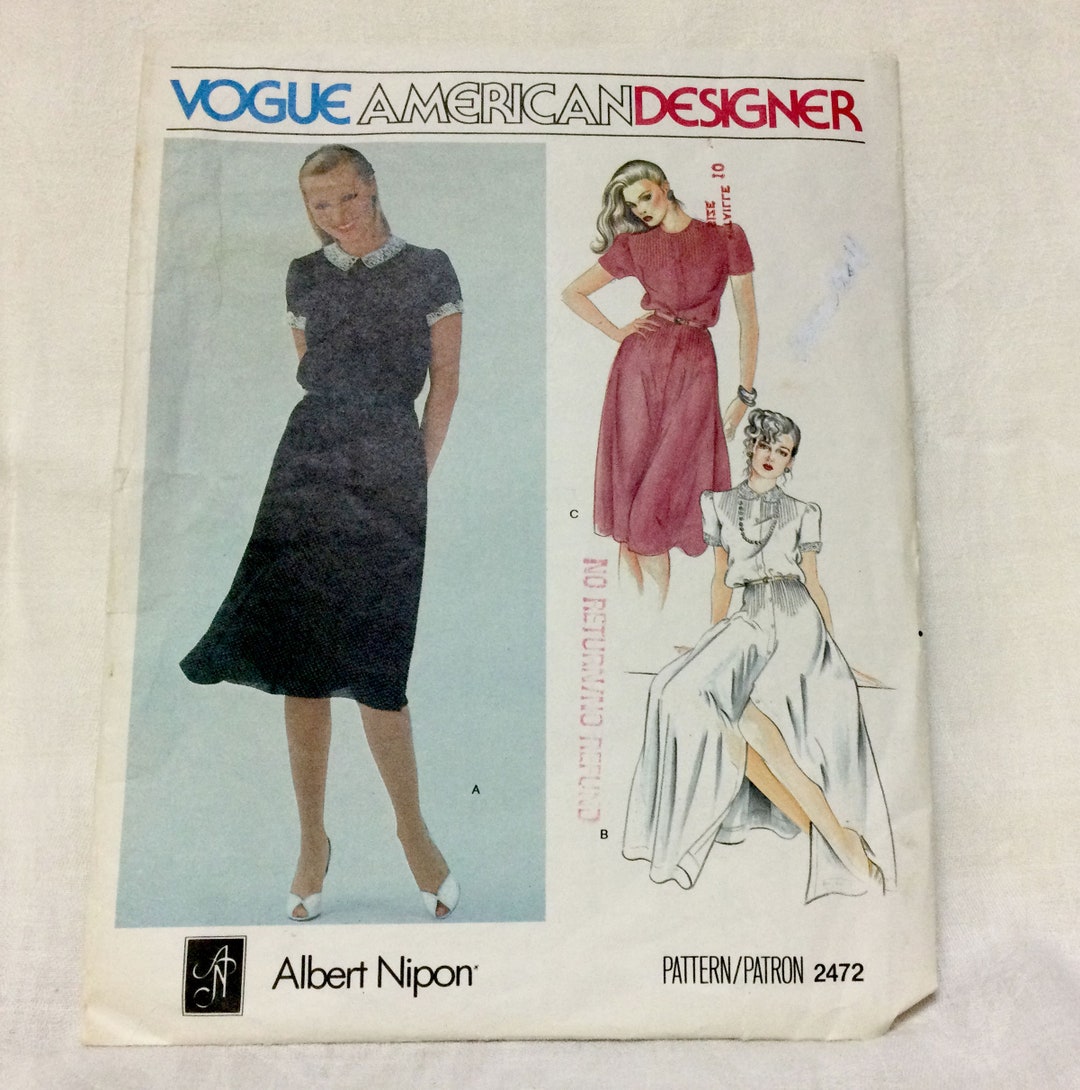 Vintage Vogue 2472 Vogue American Designer Albert Nipon - Etsy